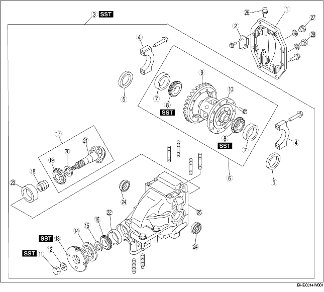 REAR DIFFERENTIAL DISASSEMBLY