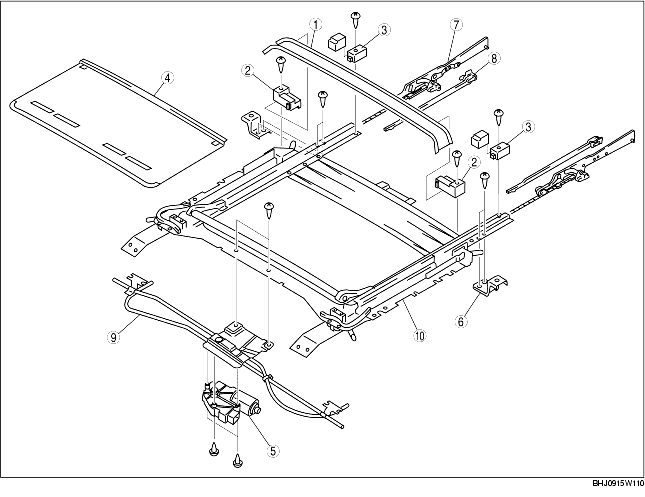 SUNROOF UNIT DISASSEMBLY/ASSEMBLY