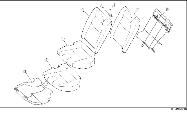 REAR SEAT DISASSEMBLY/ASSEMBLY